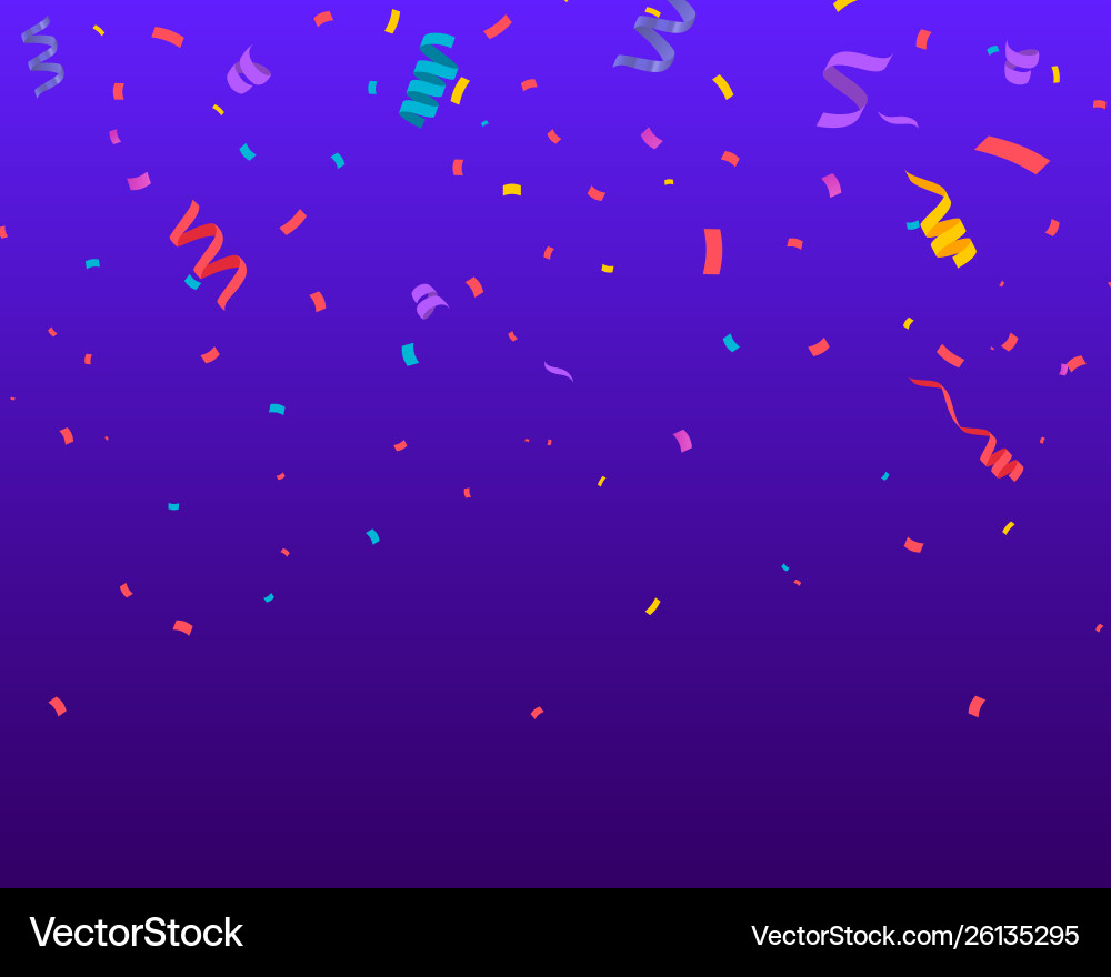 Confetti isolated falling Royalty Free Vector Image