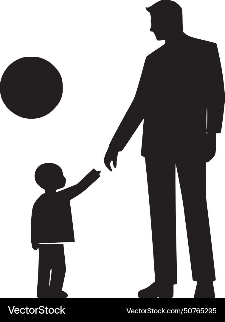 Dad - minimalist and flat logo Royalty Free Vector Image