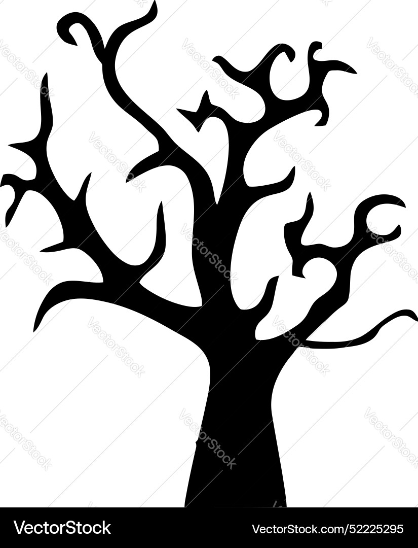 Tree svg witches halloween Royalty Free Vector Image