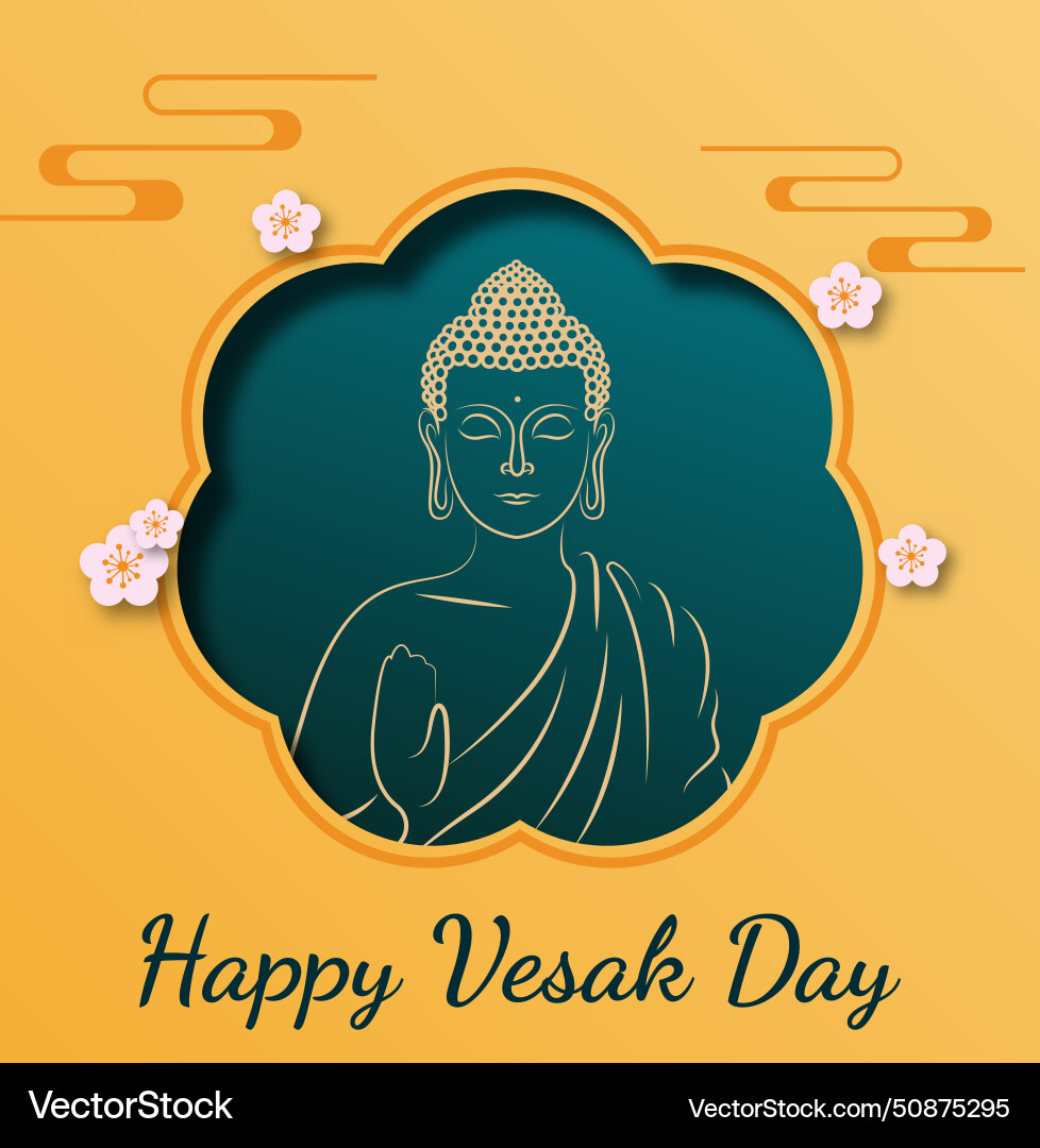 Vesak day Royalty Free Vector Image - VectorStock
