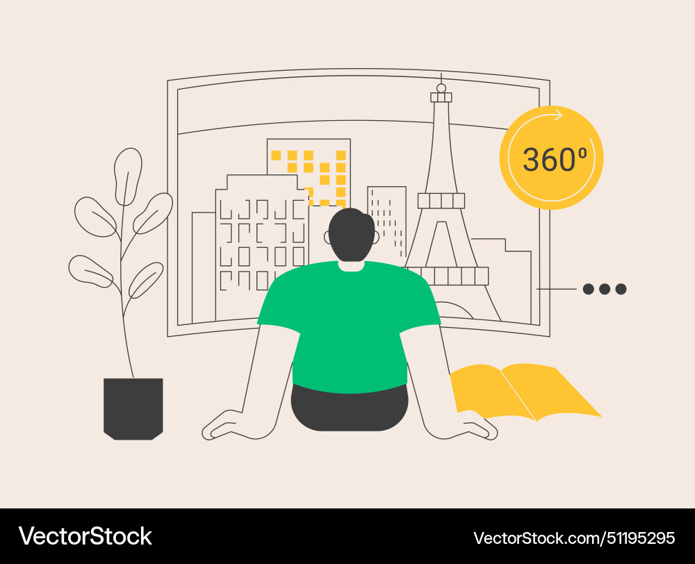 Virtual tour abstract concept Royalty Free Vector Image