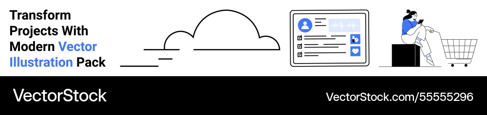 Digital project management tools and online Vector Image