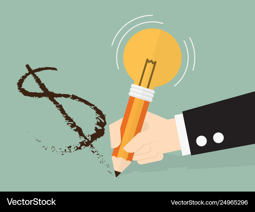 Idea money Royalty Free Vector Image - VectorStock