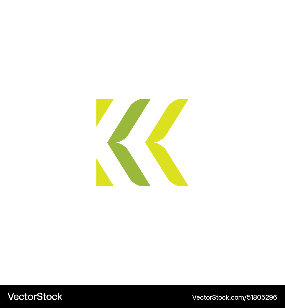 Letter kk logo k initial design Royalty Free Vector Image