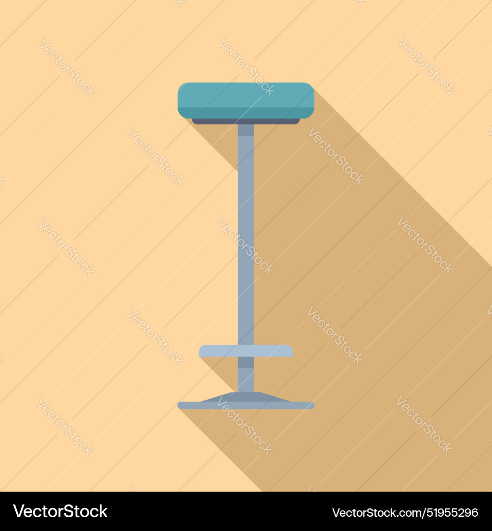 Modern round bar stool standing on one leg Vector Image