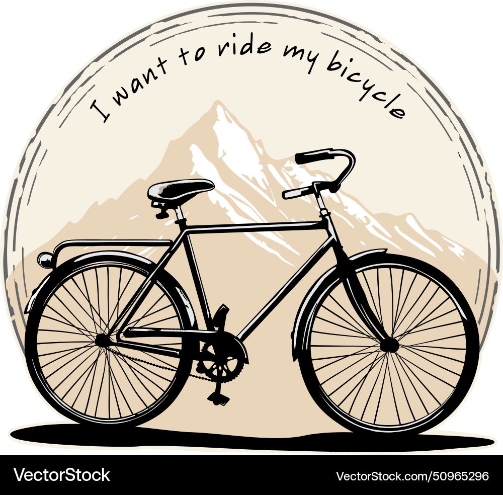 Ride my bicycle Royalty Free Vector Image - VectorStock
