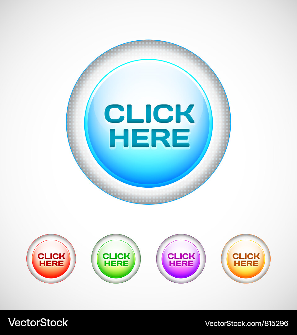 Round web buttons Royalty Free Vector Image - VectorStock