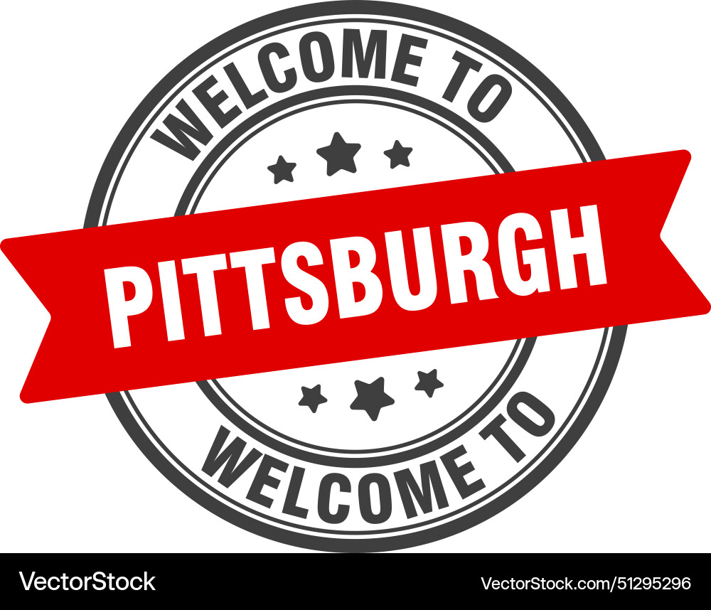 Welcome to pittsburgh stamp round sign Royalty Free Vector