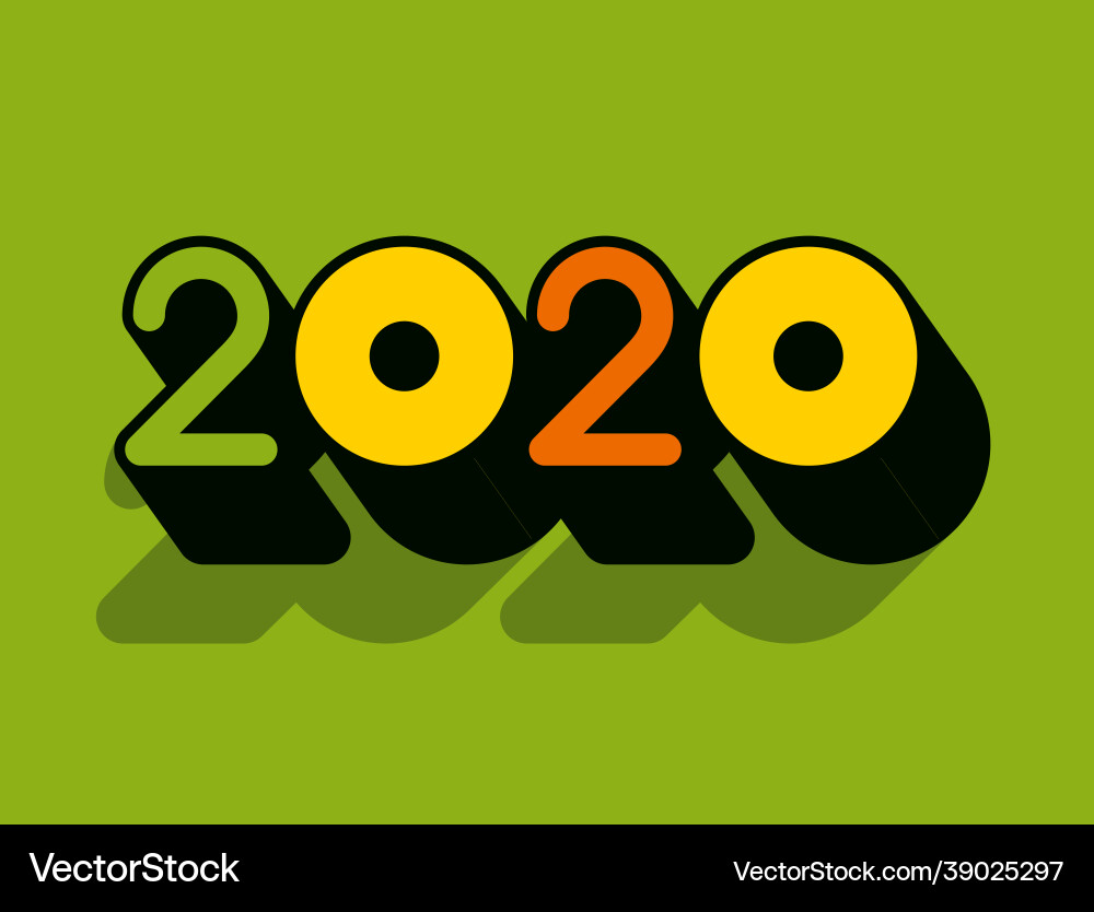 Modern professional 2020 with sushi Royalty Free Vector