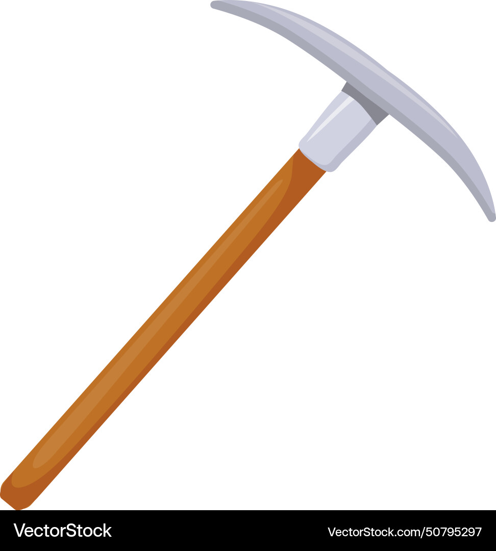 Pickaxe cartoon icon miner tool excavation Vector Image