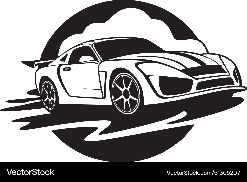 Racing - minimalist and flat logo Royalty Free Vector Image
