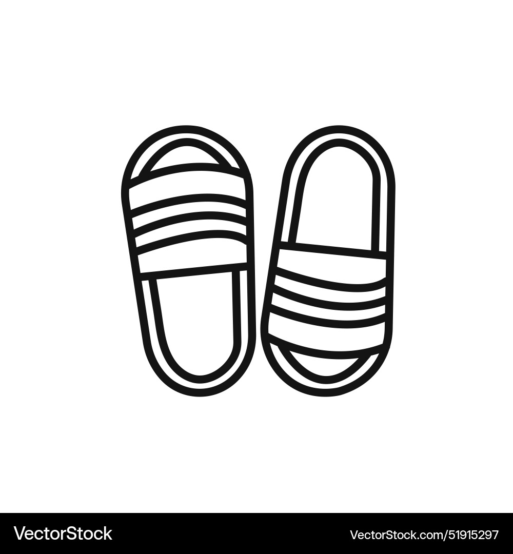 Slippers icon set collection for web Royalty Free Vector