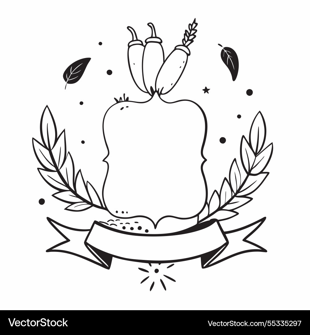 Thanksgiving feast border with corn and autumn Vector Image