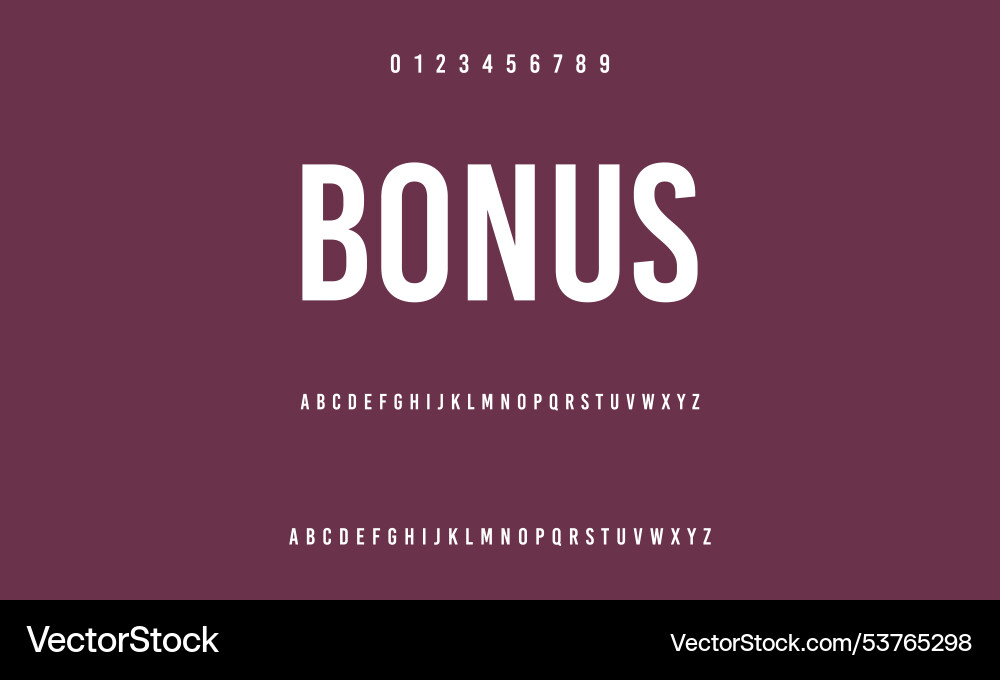 Creative sans serif alphabet ligature display Vector Image