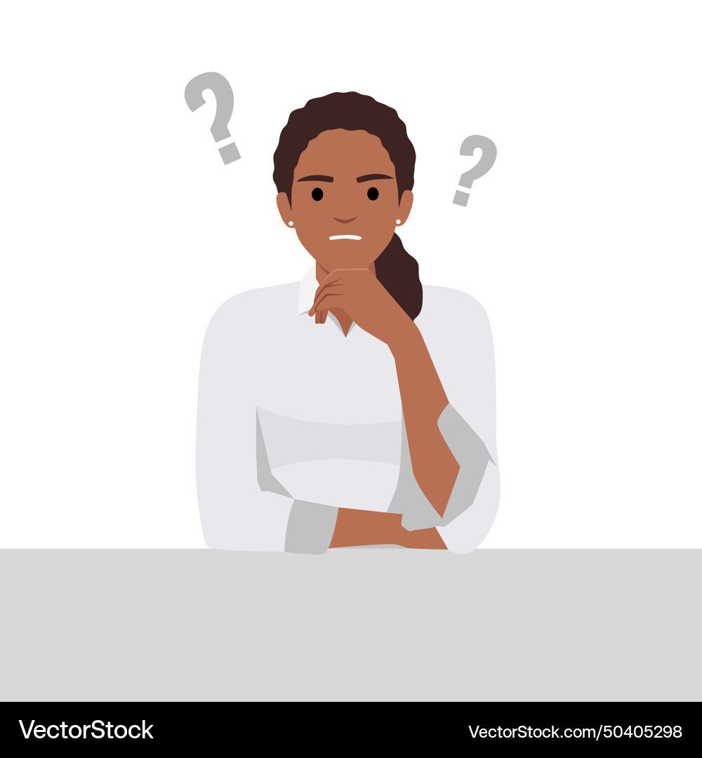 Discontent gloomy employee at workplace Royalty Free Vector