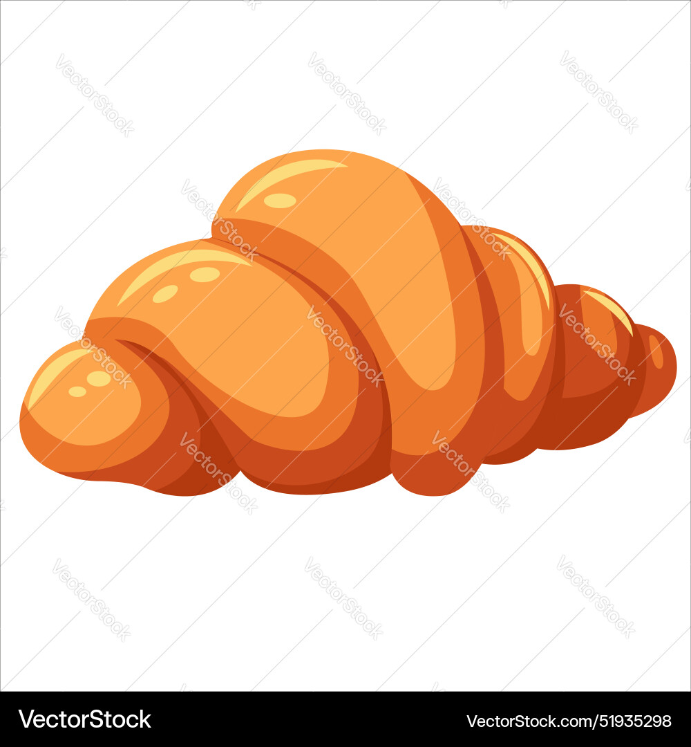 Freshly baked croissant Royalty Free Vector Image