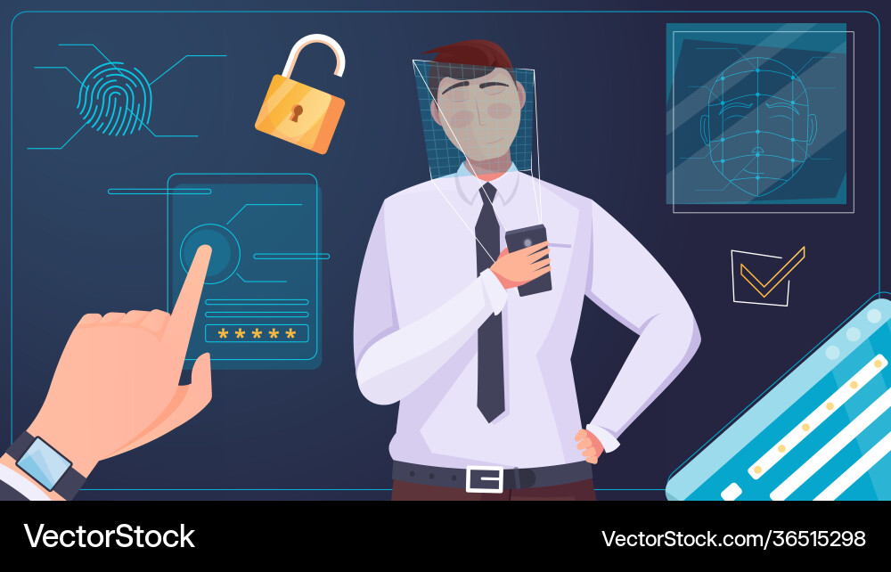 Personal information composition Royalty Free Vector Image