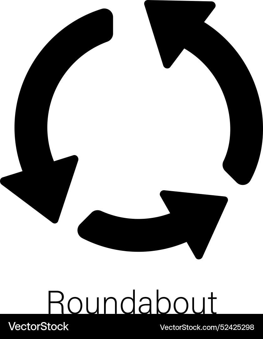Roundabout Royalty Free Vector Image - VectorStock