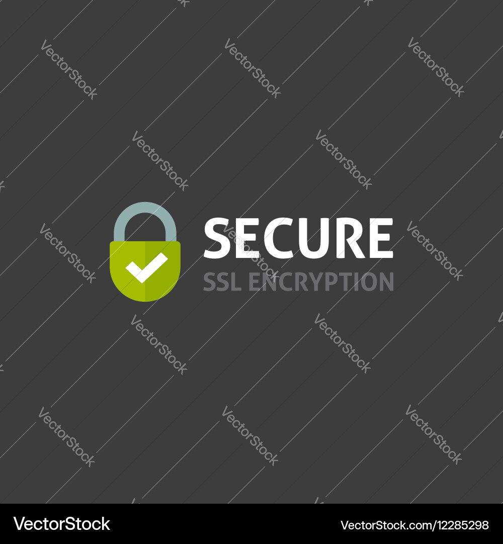 Secure internet connection icon secured ssl Vector Image