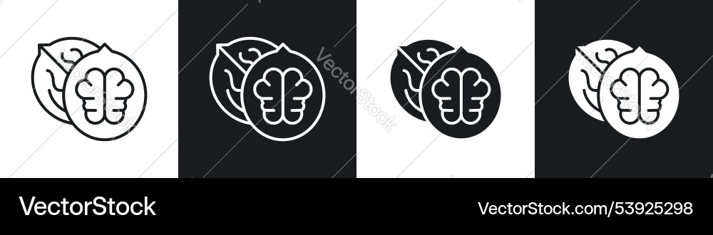 Walnut icon Royalty Free Vector Image - VectorStock