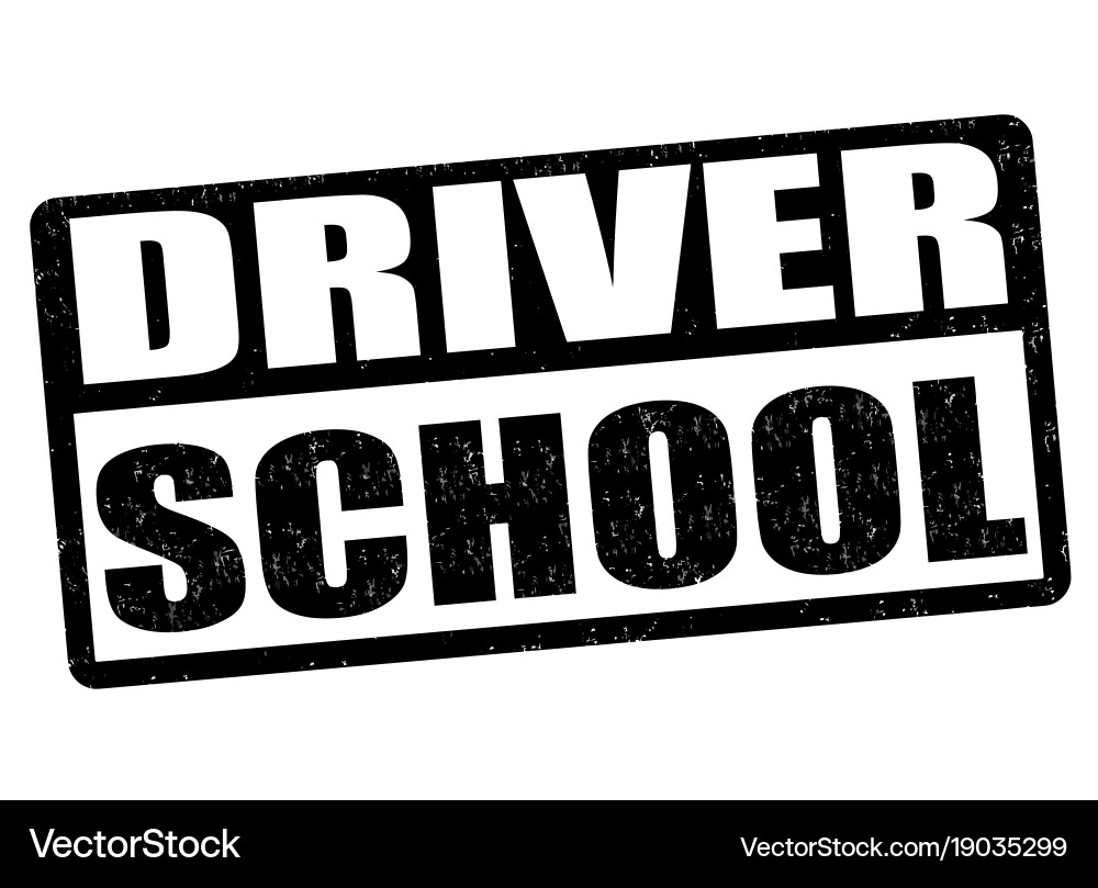 Driving school stamp Royalty Free Vector Image