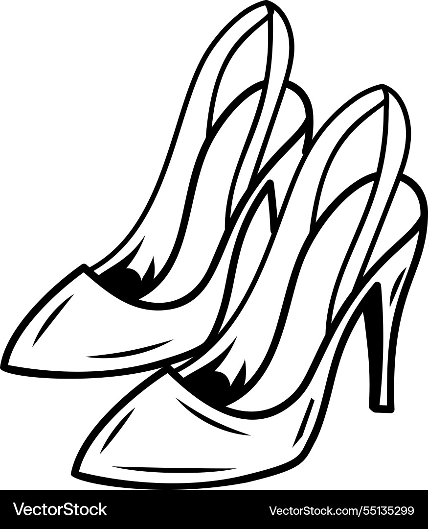 Heel shoes Royalty Free Vector Image - VectorStock