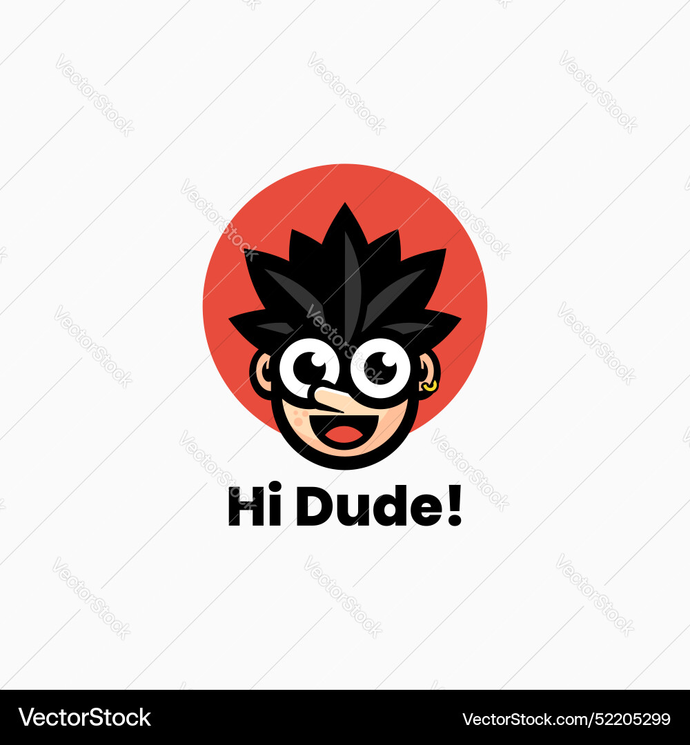 Logo bad boy mascot cartoon style Royalty Free Vector Image