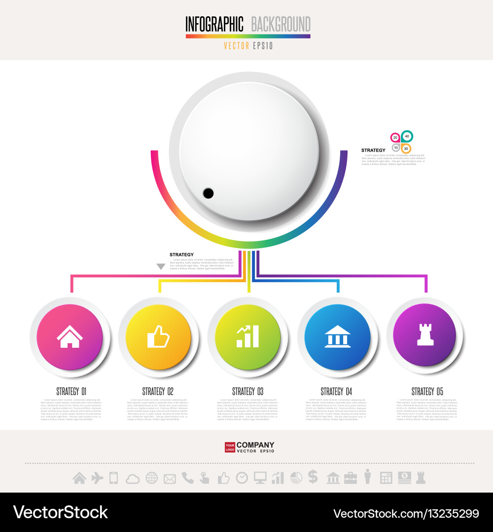 Modern Infographic Template with Icons Royalty Free Vector