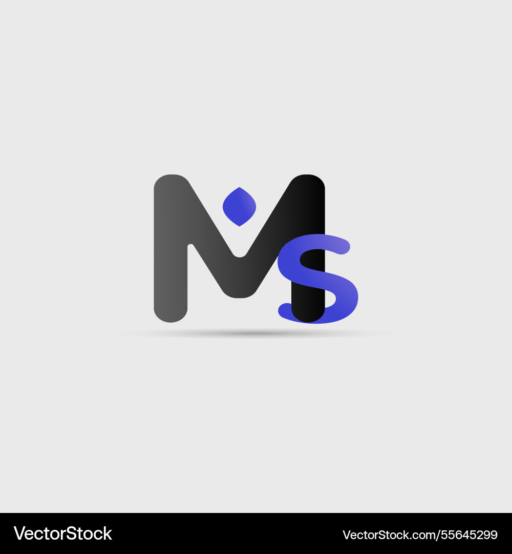 Ms m s creative modern letter icon sm unique artis