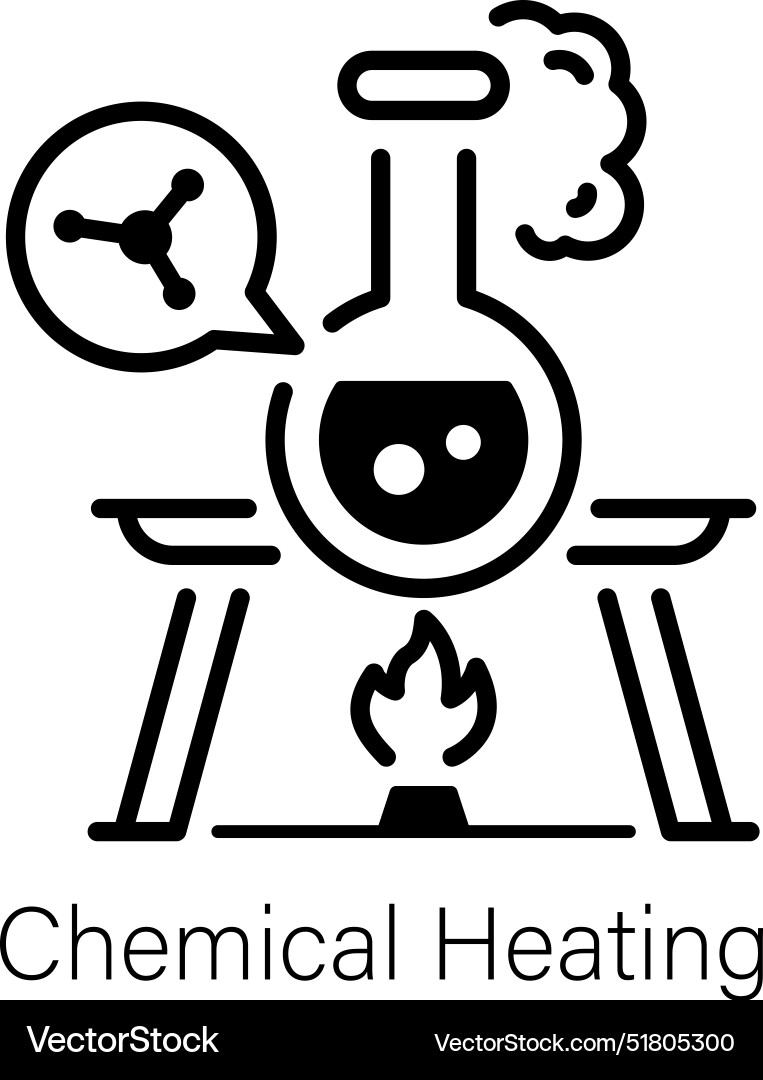 Chemical heating Royalty Free Vector Image - VectorStock