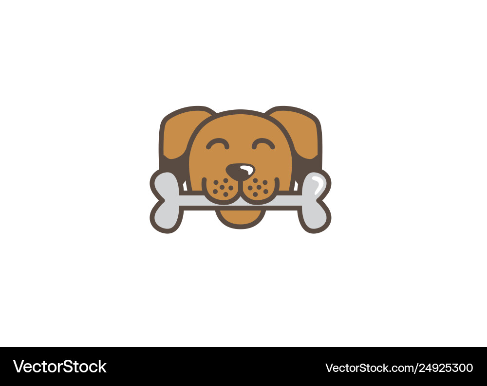 Creative dog bone logo Royalty Free Vector Image
