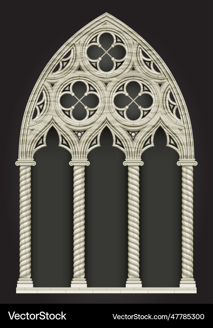 Gothic Cathedral Window Royalty Free Vector Image