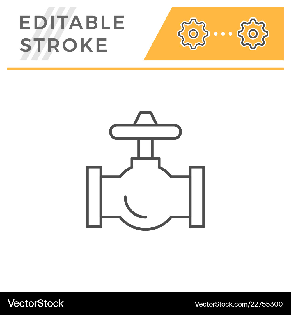 Industrial valve line icon Royalty Free Vector Image