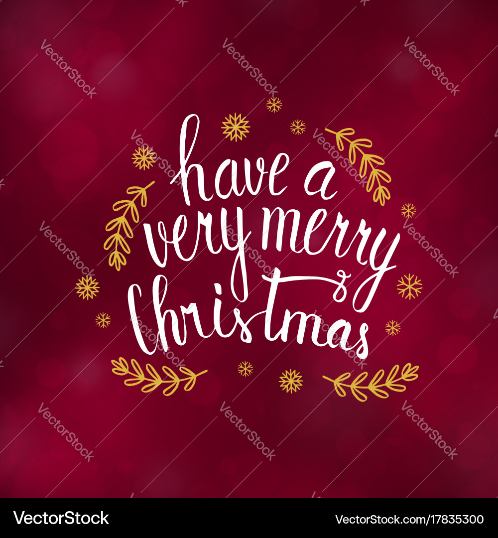Merry christmas typography design Royalty Free Vector Image