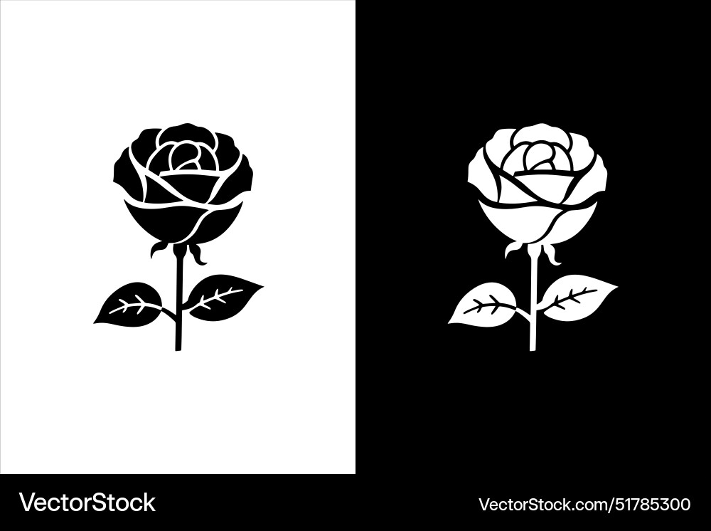 Rose flower icon Royalty Free Vector Image - VectorStock