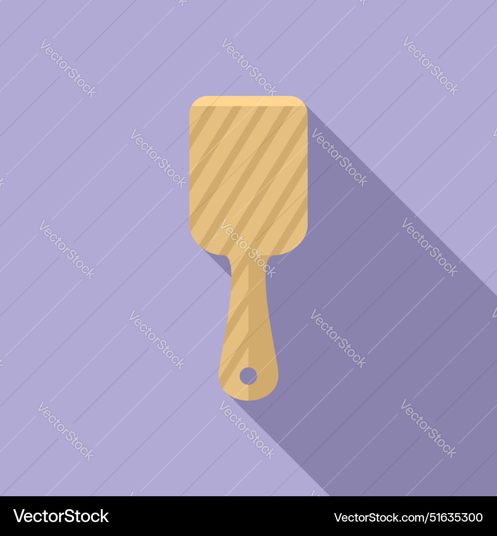 Wooden kitchen spatula for cooking and serving Vector Image