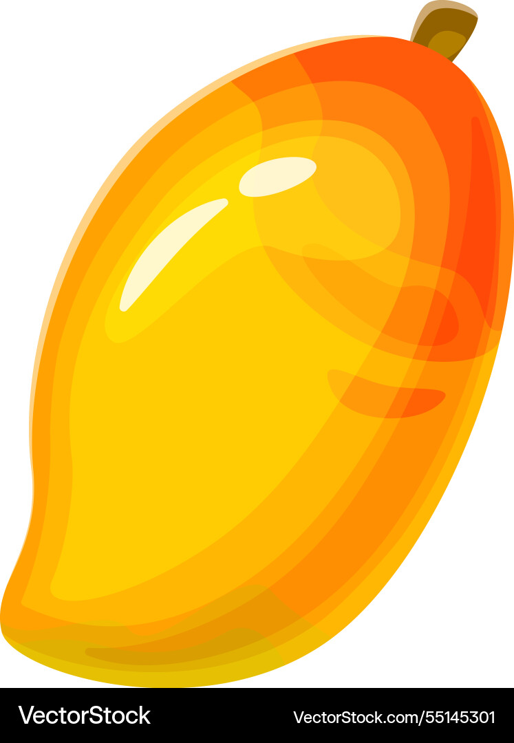 Cartoon depicting a ripe mango with a Royalty Free Vector