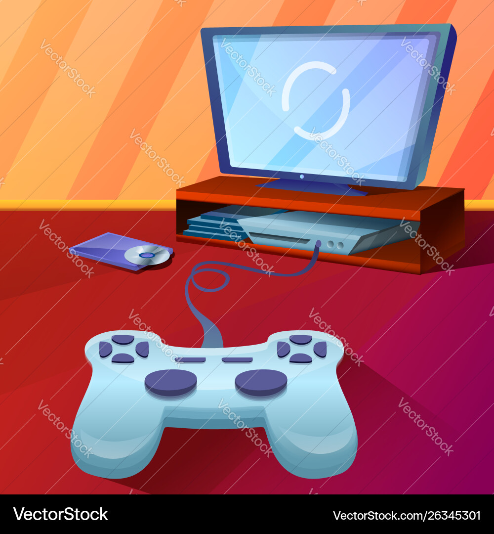 Console concept background cartoon style Vector Image
