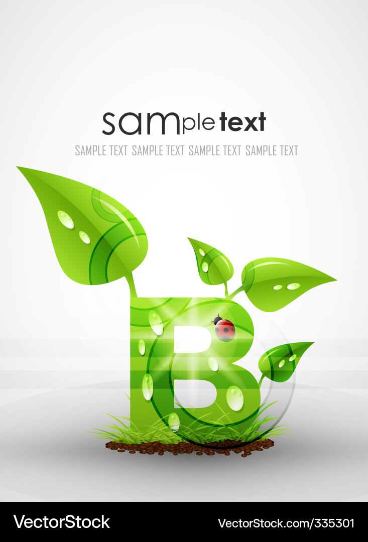 Natural themed typography Royalty Free Vector Image