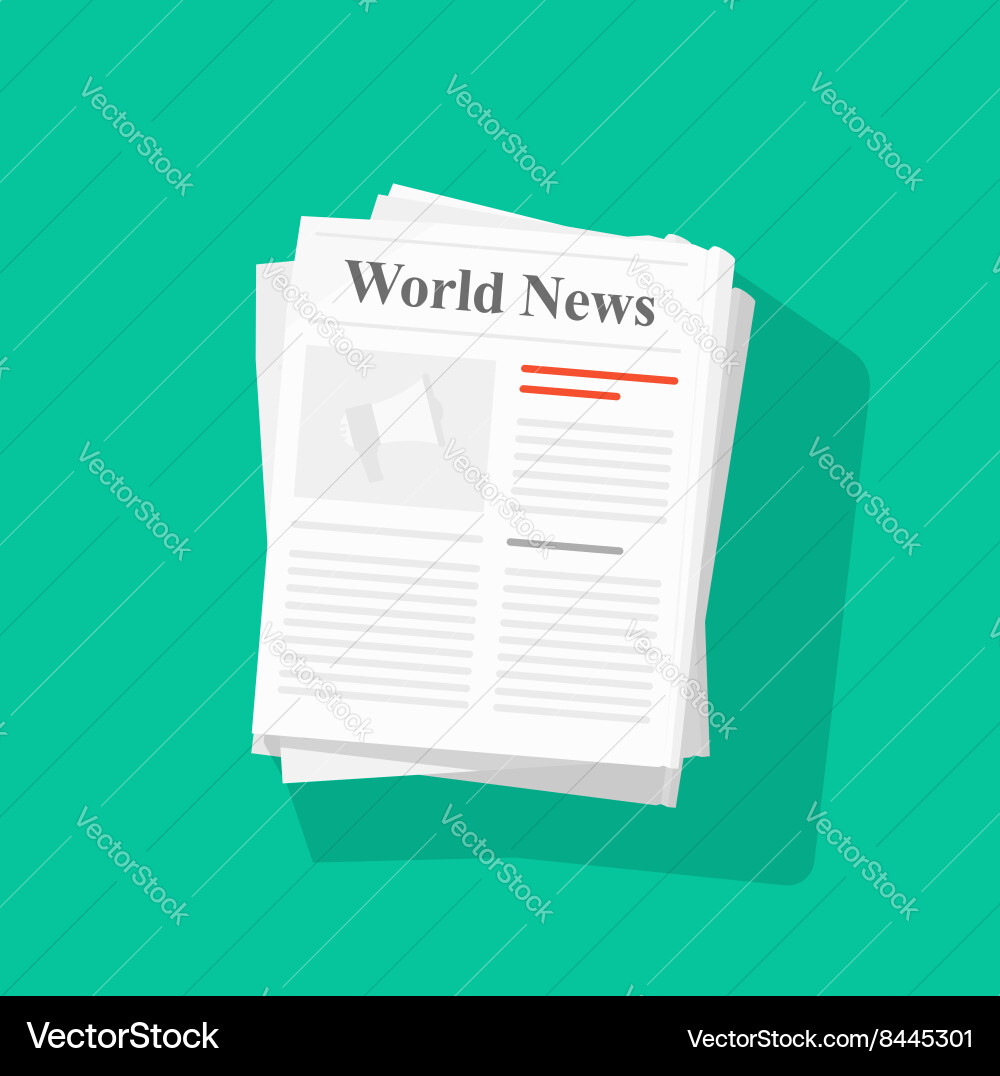 Newspaper stack Royalty Free Vector Image - VectorStock