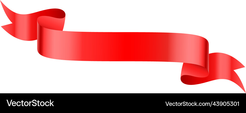 Red Ribbon Scroll Banner Royalty Free Vector Image