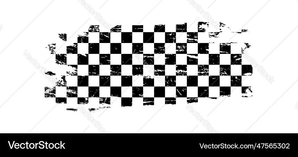 Grunge race flag checker pattern for car rally Vector Image