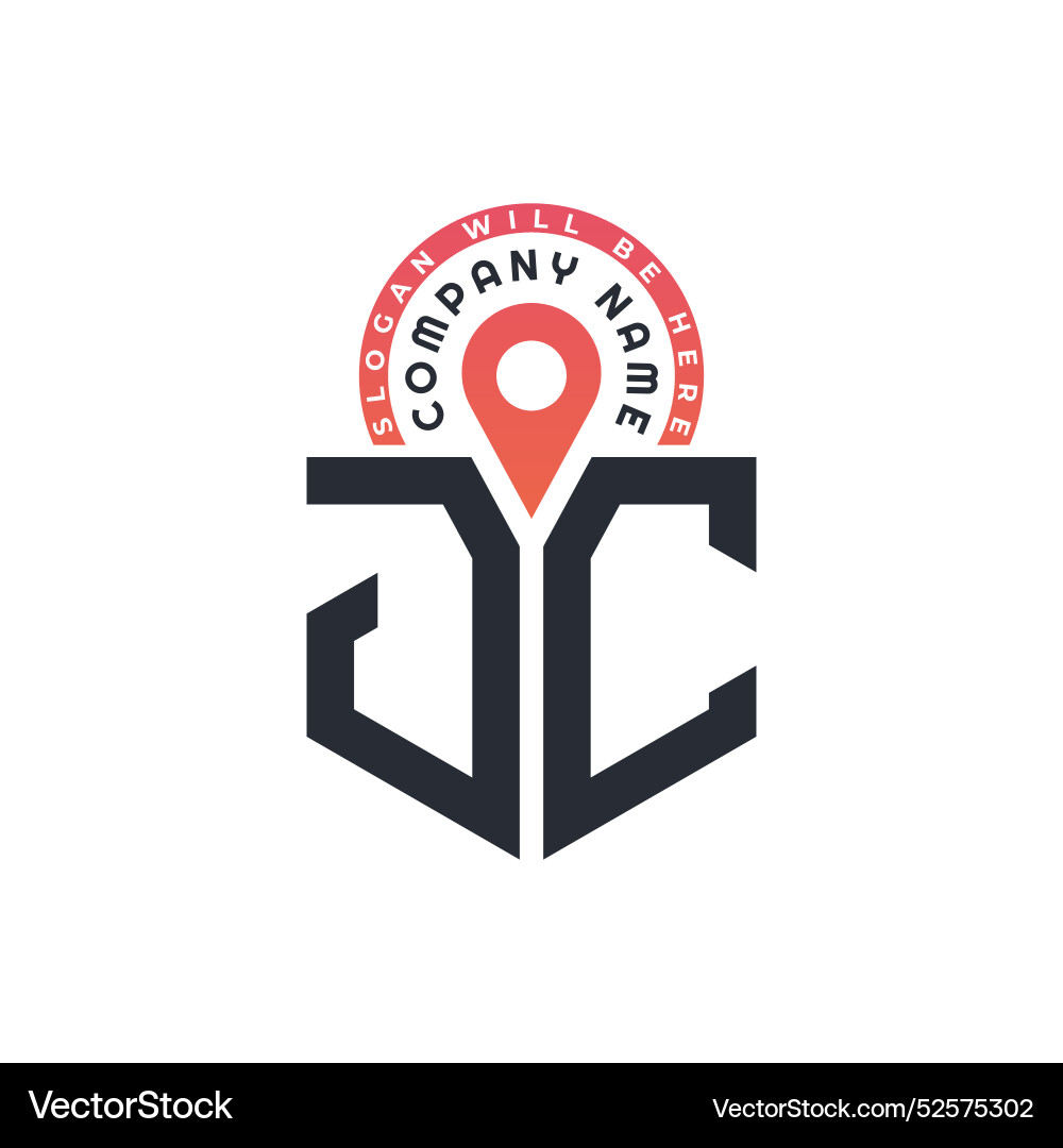Jc location logo design for human resources Vector Image