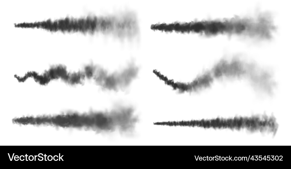 Realistic missile or bullet trail airplane Vector Image