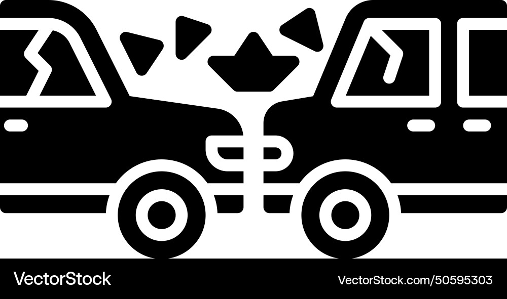 Car crash icon accident and safety related Vector Image