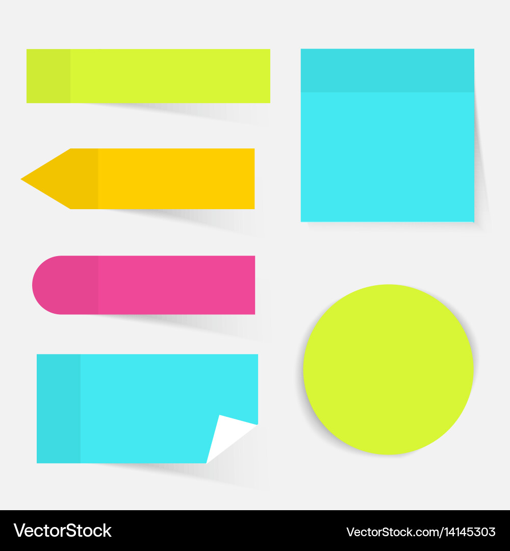Colorful Sticky Notes Collection Royalty Free Vector Image