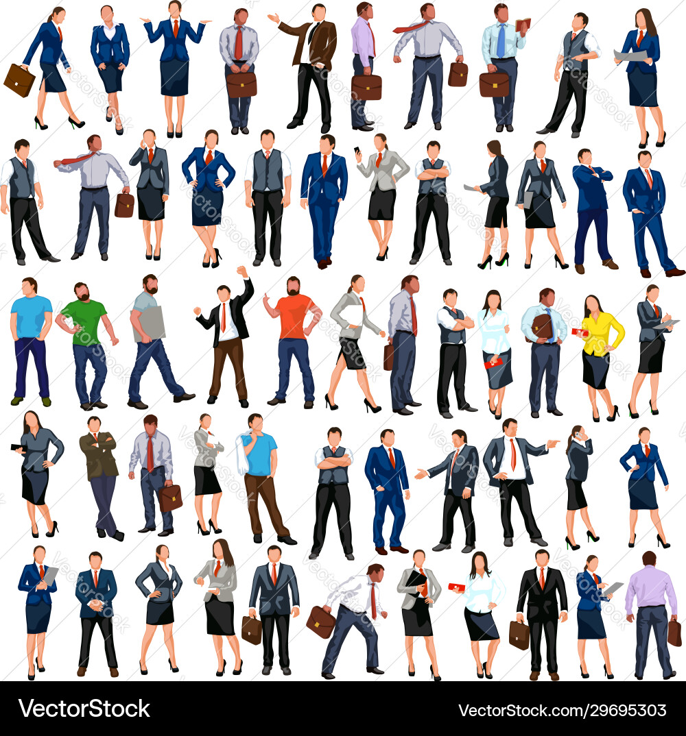 Diverse Business Professionals Royalty Free Vector Image