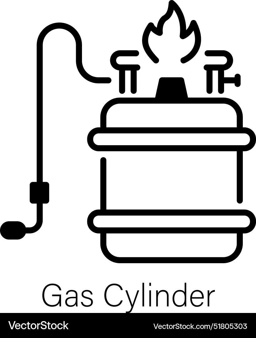 Gas cylinder Royalty Free Vector Image - VectorStock