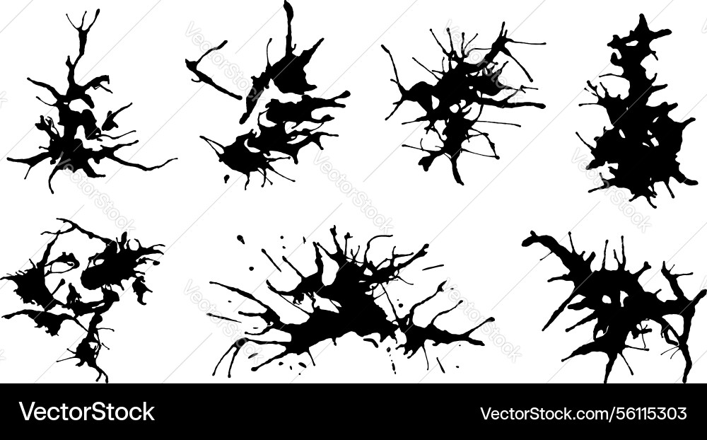 Ink splash silhouette Royalty Free Vector Image