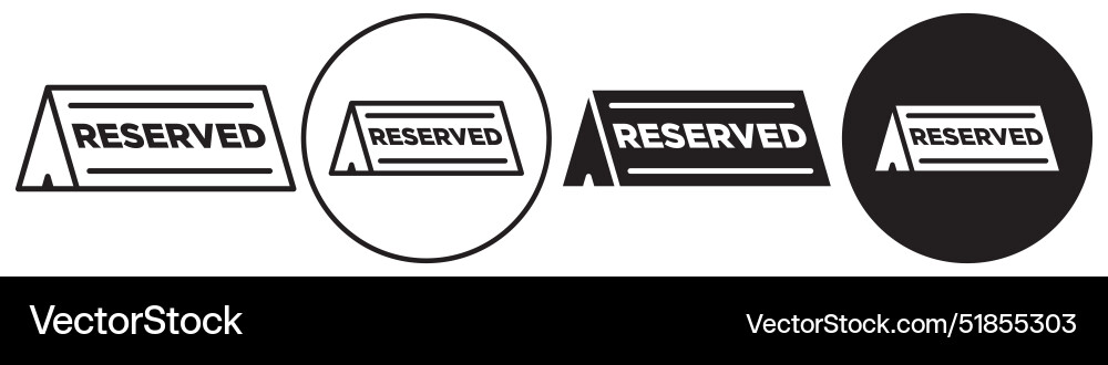 Reserved icon set collection for web Royalty Free Vector